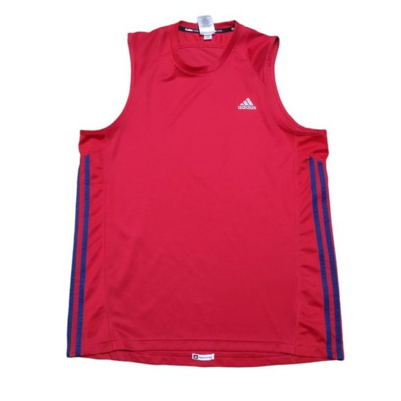 adidas | Shirts | Adidas Clima Cool Tank Red Athletic Formotion Top ...